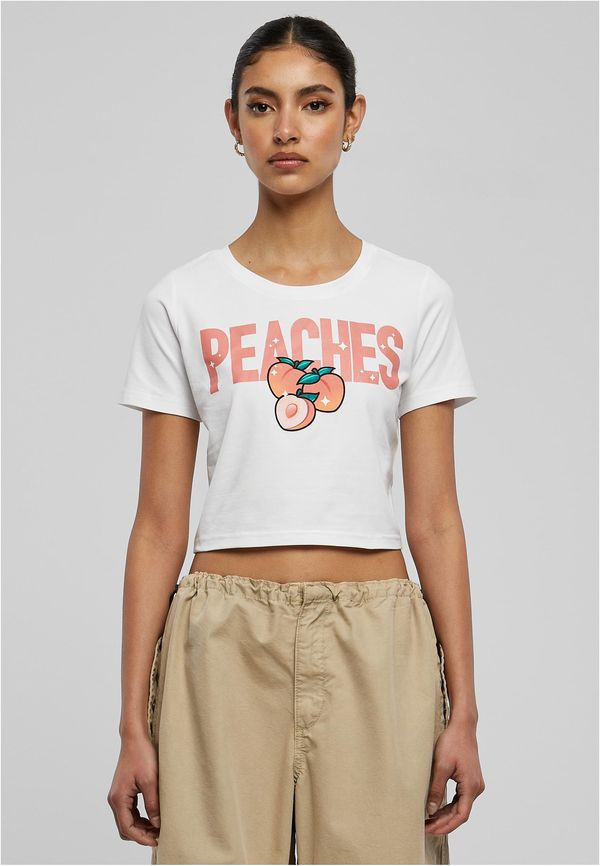 PEACHES CROPPED TEE WHITE