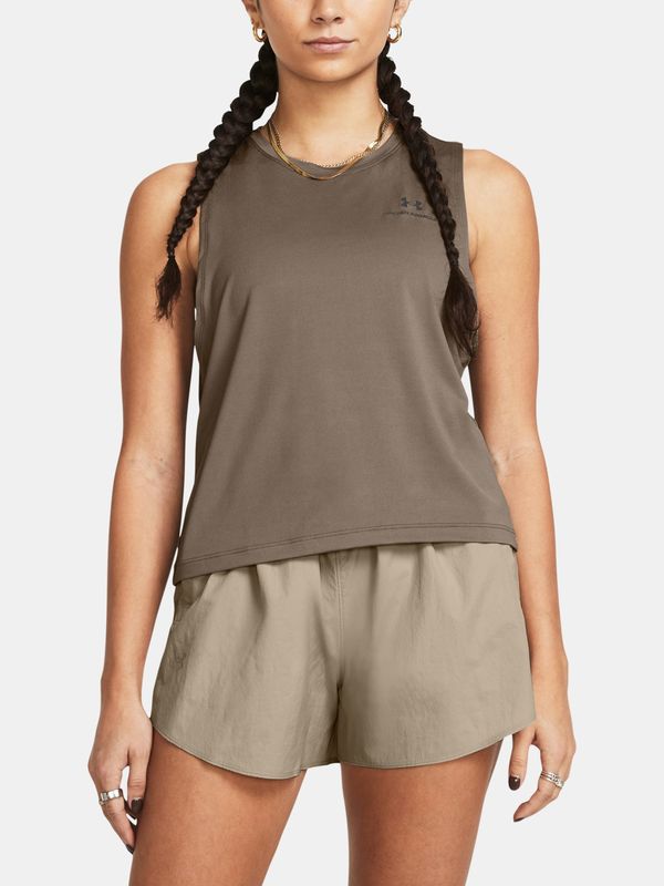 UNDER ARMOUR VANISH ENERGY CROP TANK TANK - BRN - WOMEN