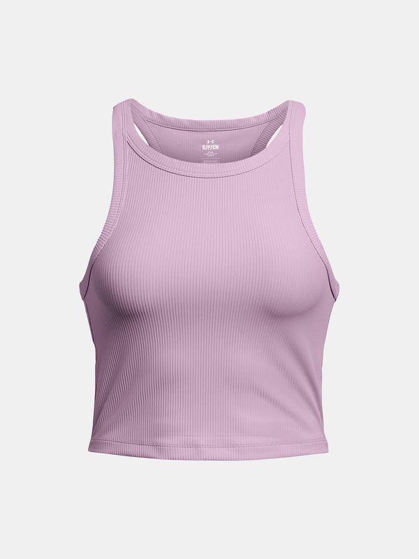 UNDER ARMOUR MERIDIAN RIB CROP TANK TOP - PPL - WOMEN