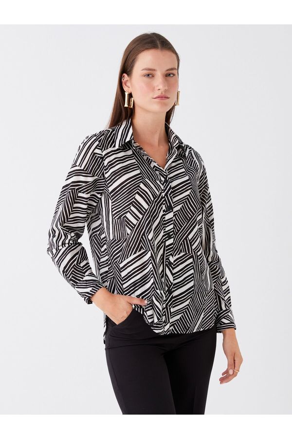 LC WAIKIKI POLKA DOT WOMEN'S LONG-SLEEVE SHIRT
