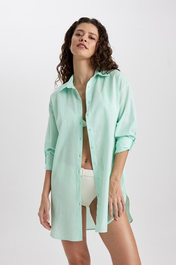 DEFACTO FALL IN LOVE REGULAR FIT COTTON BEACH SHIRT