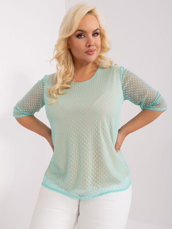 MINT ELEGANT BLOUSE OF LARGER SIZE