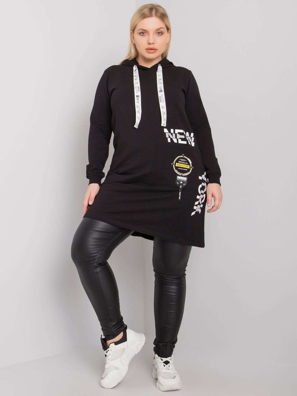 BLACK COTTON TUNIC SIZE PLUS