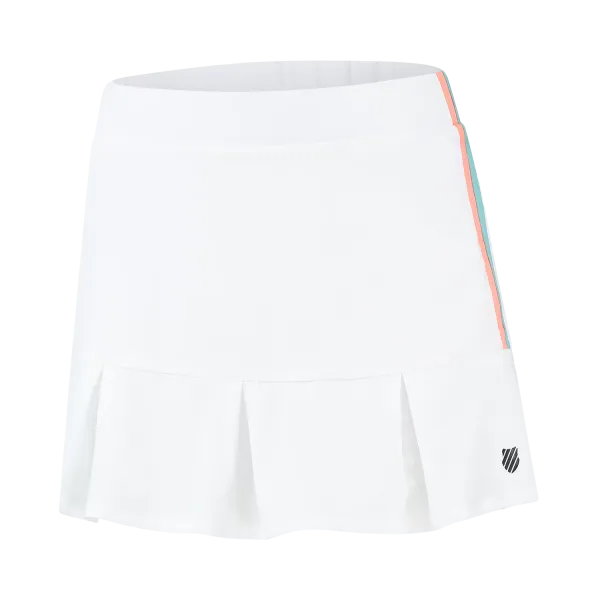 WOMEN'S K-SWISS HYPERCOURT PLEATED SKIRT 3 WHITE L