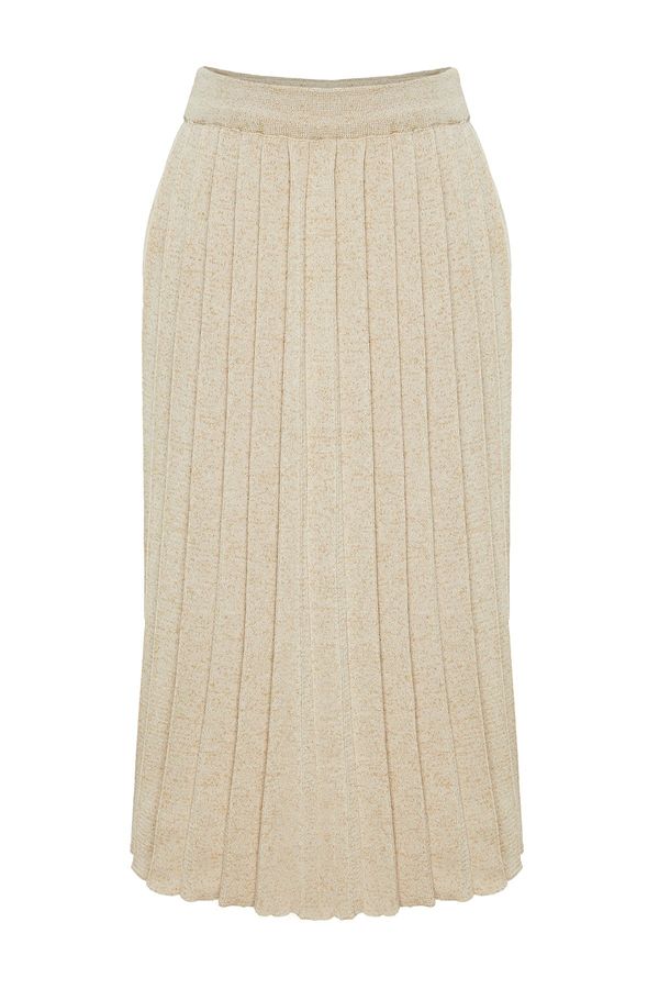 TRENDYOL STONE GLITTER PLEATED KNITWEAR SKIRT