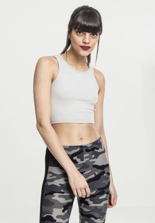 WOMEN'S RIB CROPPED TOP IN GREY