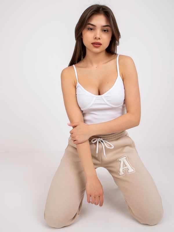WHITE RIBBED CROP TOP ALLA OCH BELLA
