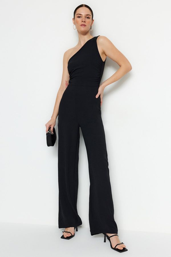 TRENDYOL BLACK MAXI WOVEN JUMPSUIT