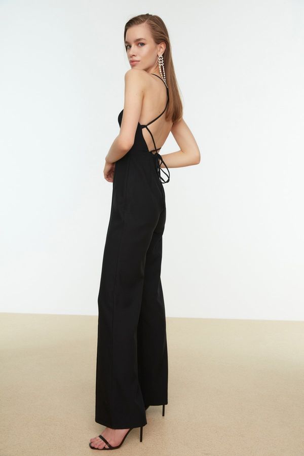 TRENDYOL BLACK WOVEN OVERALLS
