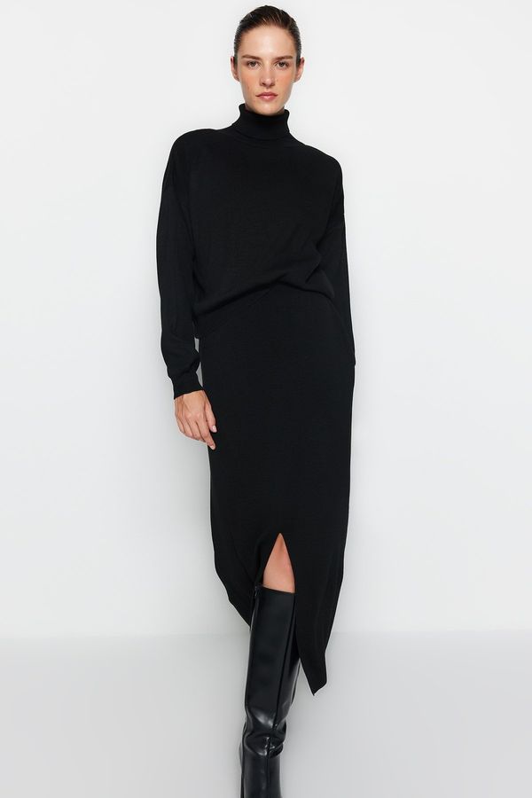 TRENDYOL BLACK TURTLENECK SWEATER TOP-TOP SET