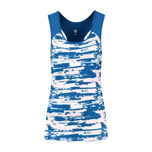 DÁMSKÉ TÍLKO K-SWISS HYPERCOURT STRIPE TANK PRINT/CLASSIC BLUE M