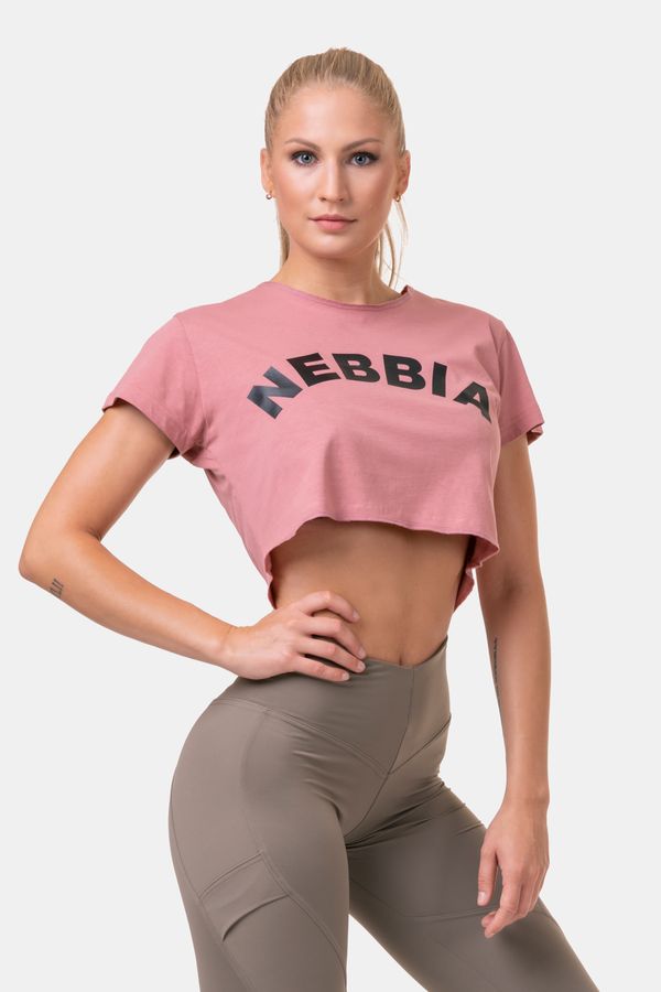 NEBBIA FREE FIT & SPORTS CROP TOP OLD ROSE XS