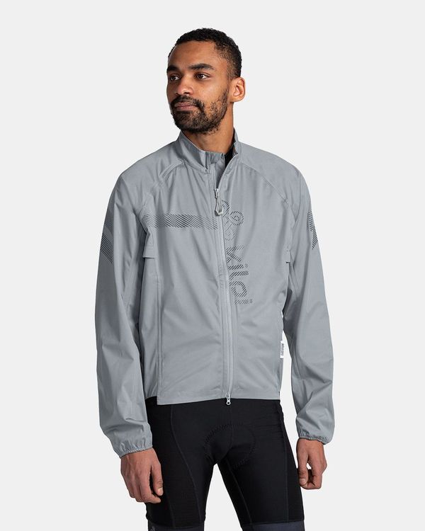 MEN CYCLING JACKET KILPI RAINAR-M LIGHT GRAY