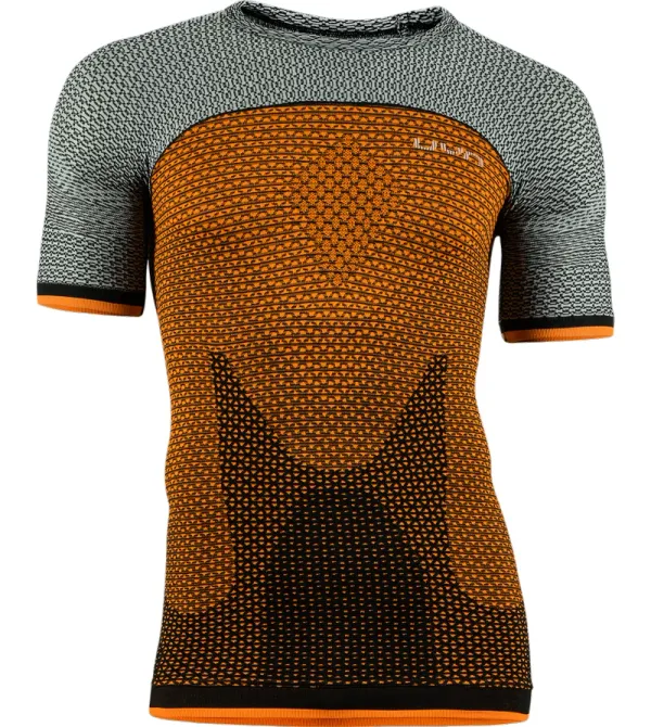 MEN'S T-SHIRT UYN RUNNING ALPHA OW - ORANGE-GREY, S