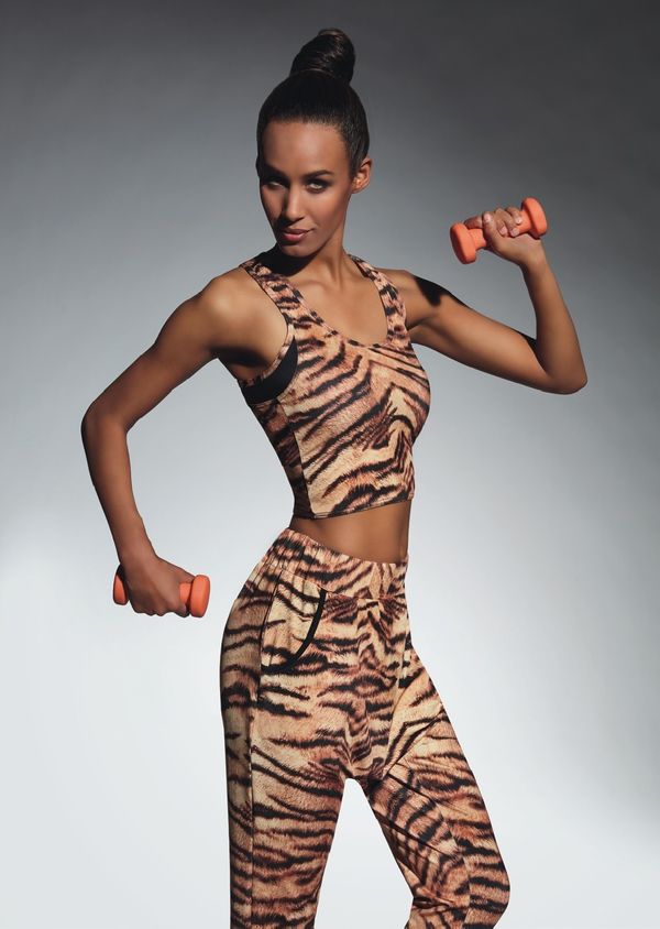 BAS BLEU CROP TOP COOL-TOP 30 SPORTY IN ANIMAL PRINT