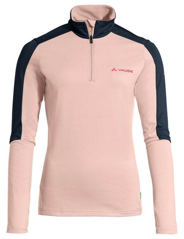 WOMEN'S SWEATSHIRT VAUDE LIVIGNO HALFZIP II W'S SAND ROSE, 40