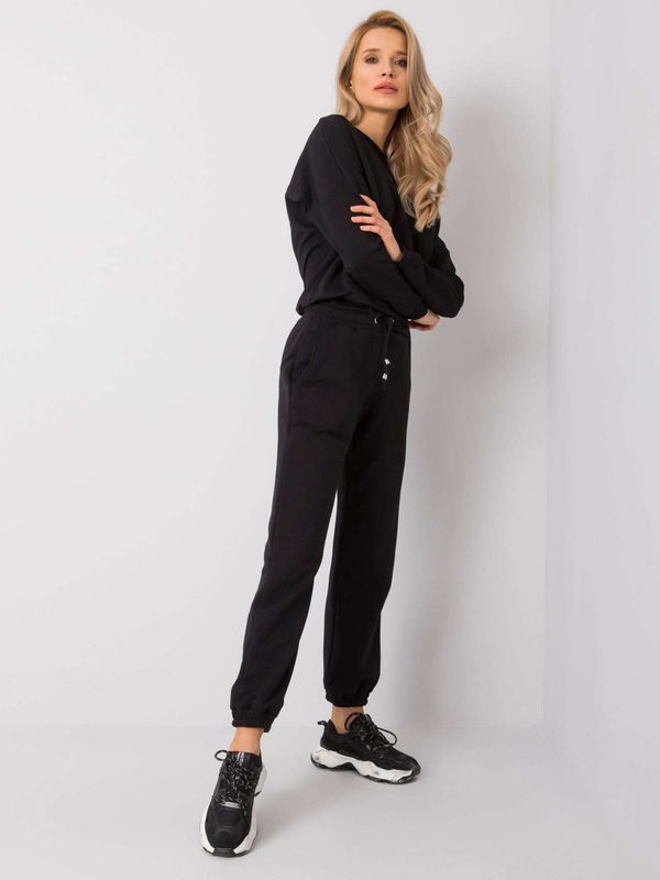 WOMEN'S BLACK SWEATPANTS RUE PARIS
