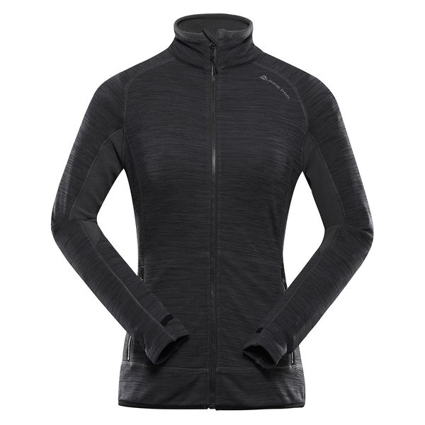 WOMEN'S QUICK-DRYING SWEATSHIRT WITH COOL-DRY ALPINE PRO ONNECA BLACK