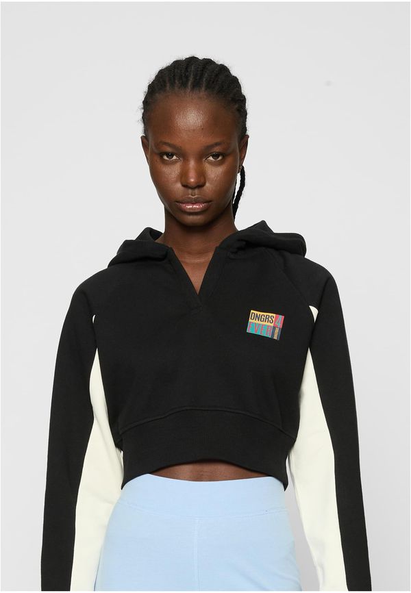WOMEN'S CROPPED SWEATSHIRT DANGEROUS DNGRS HOODY WALLART BLACK