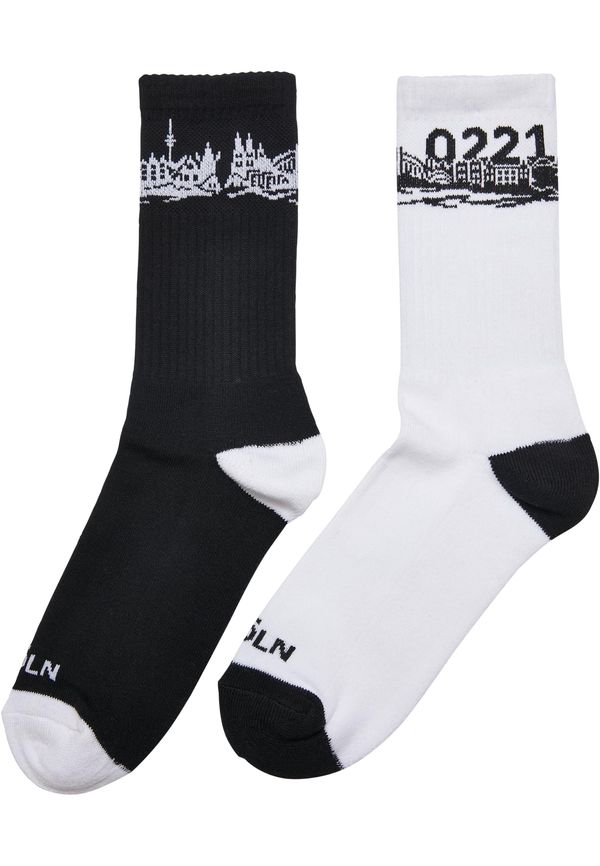 MAJOR CITY 0221 SOCKS 2-PACK BLACK/WHITE