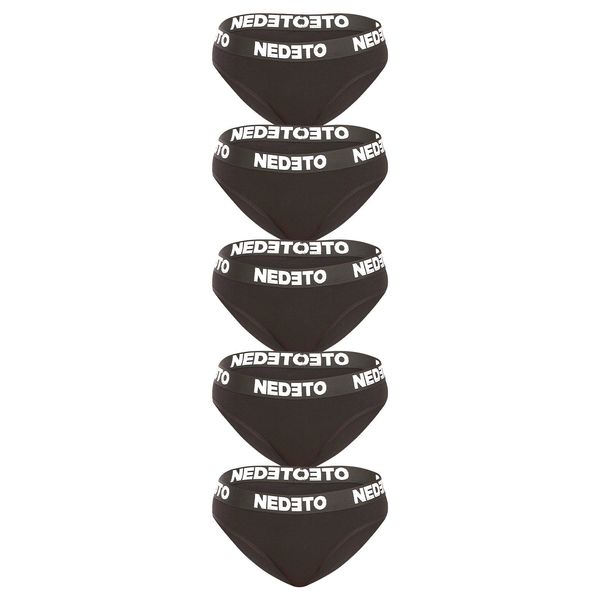 5PACK WOMEN'S PANTIES NEDETO BLACK