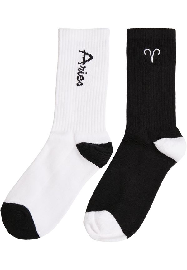 ZODIAC SOCKS 2-PACK BLACK/WHITE ARIES