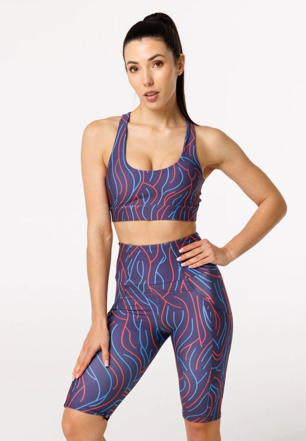 BITTERSWEET PARIS WOMAN'S LINES ULTRA COMFORT BRA CPW-UCB-PRINT BSP1452 DARK NAVY BLUE