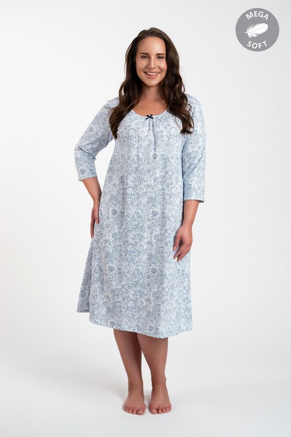 WOMEN'S SHIRT ANTONIA 3/4 SLEEVE - BLUE PRINT