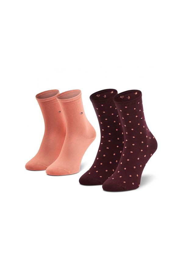 SOCKS - TOMMY HILFIGER DOT 2 PACK PINK