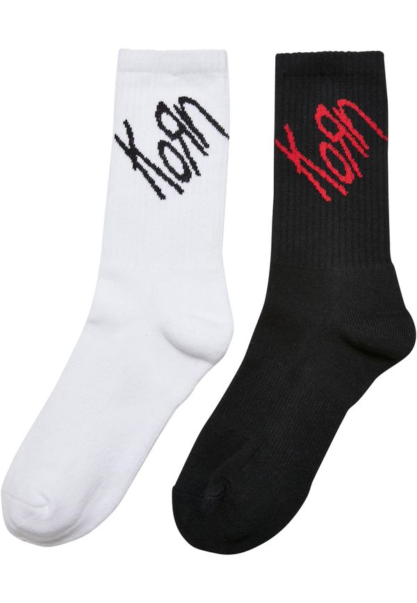KORN SOCKS - PACK OF 2 - BLACK/WHITE