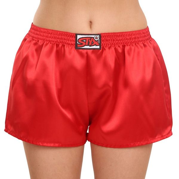 WOMEN'S BRIEFS STYX CLASSIC RUBBER SATIN RED