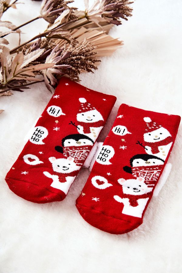 AURA.VIA CHRISTMAS SOCKS HO HO HO! RED