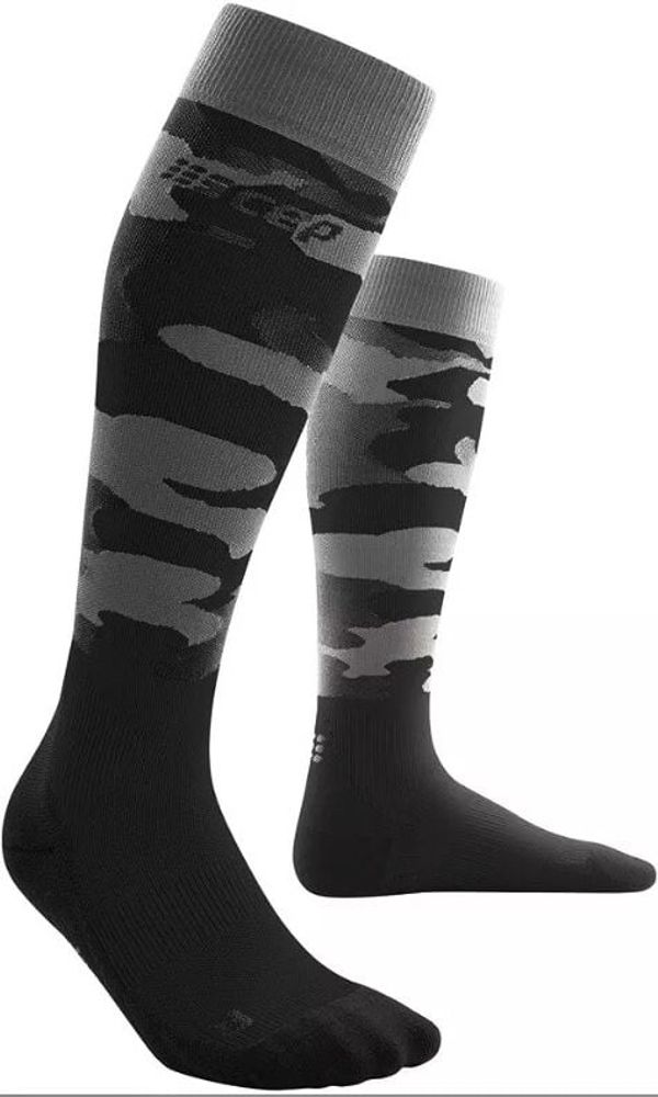 WOMEN'S COMPRESSION KNEE-HIGH SOCKS CEP CAMOCLOUD BLACK/GREY