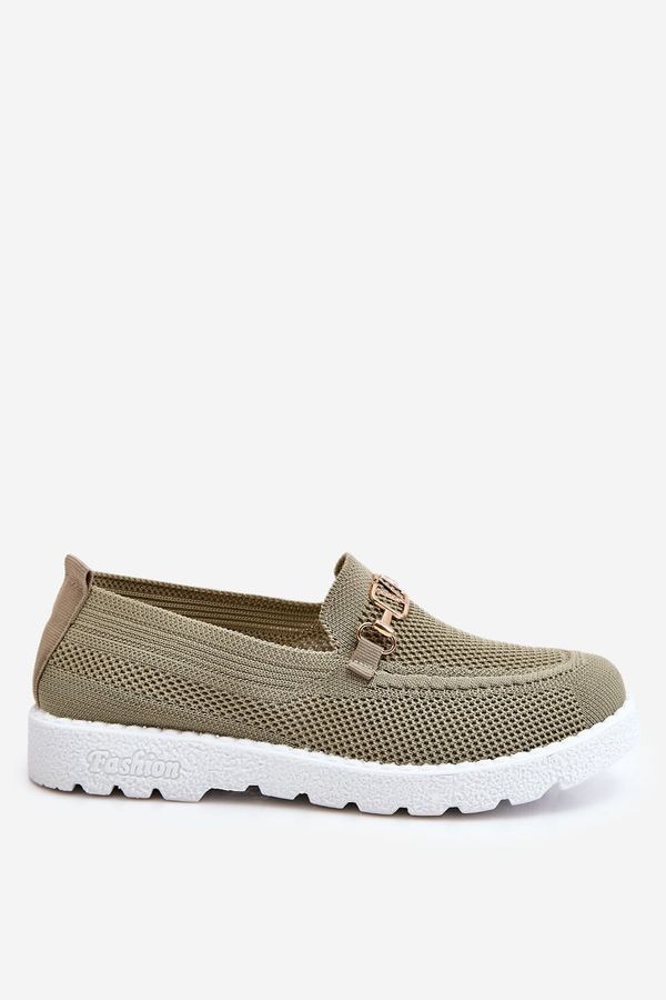 PM1 WOMEN'S SLIP-ON SNEAKERS WITH EMBELLISHMENT GREEN ALENA