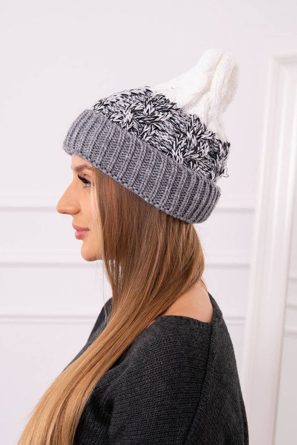 WOMEN'S CAP SAMARA K346 GRAY+BLACK