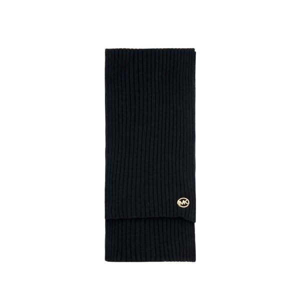 MICHAEL KORS SCARF - PATCH RIB SCARF - BLACK
