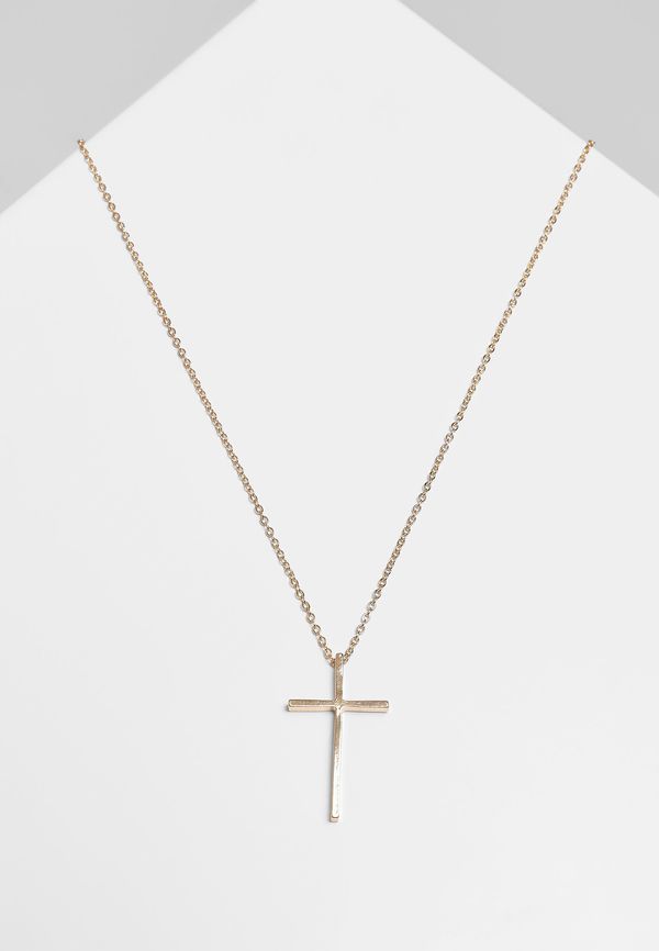 LARGE GOLD BASIC CROSS NECKLACE