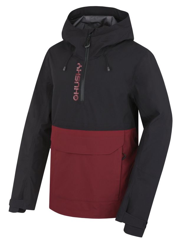 MEN'S OUTDOOR JACKET HUSKY NABBI M BLACK/BURGUNDY