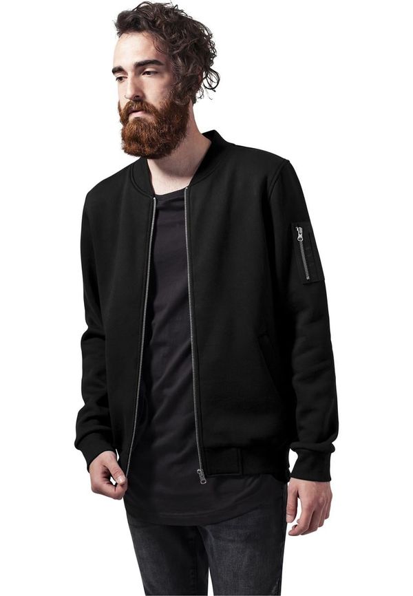 SWEAT BOMBER JACKET BLACK