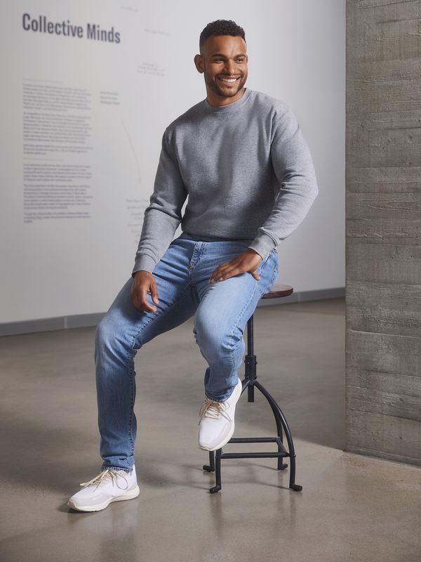 AUTHENTIC RUSSELL GREY MEN'S SWEATSHIRT