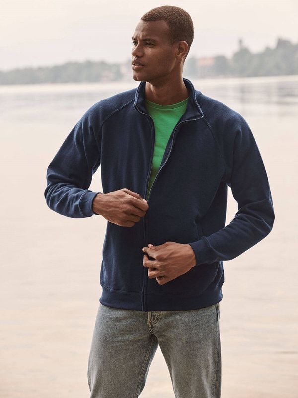 GRANATOWA BLUZA MĘSKA SWEAT JACKET FRUIT OF THE LOOM
