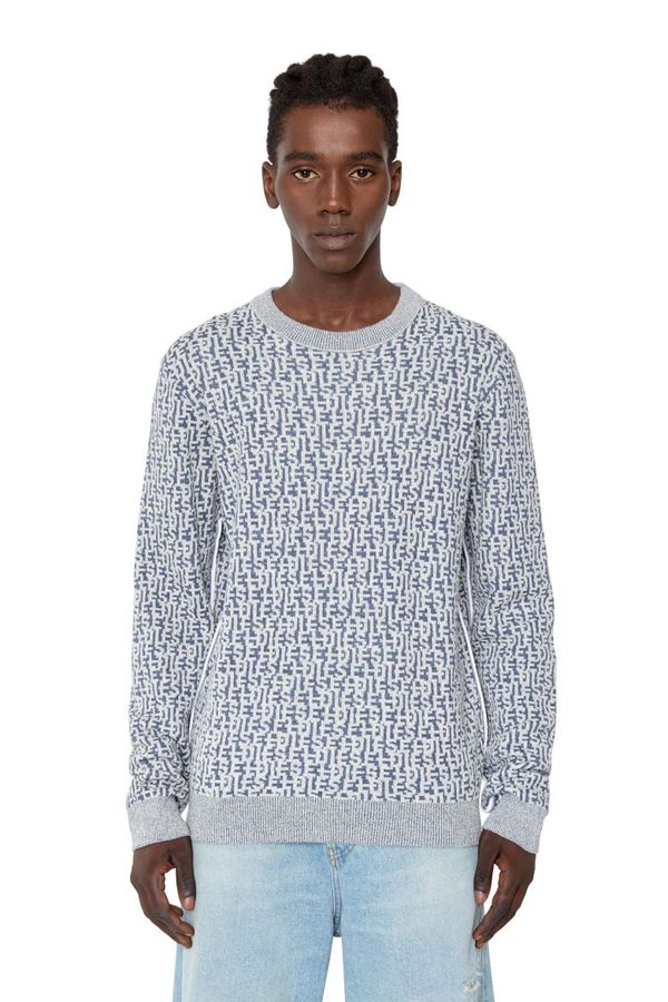 DIESEL SWEATER - K-RONAN-MON KNITWEAR BLUE