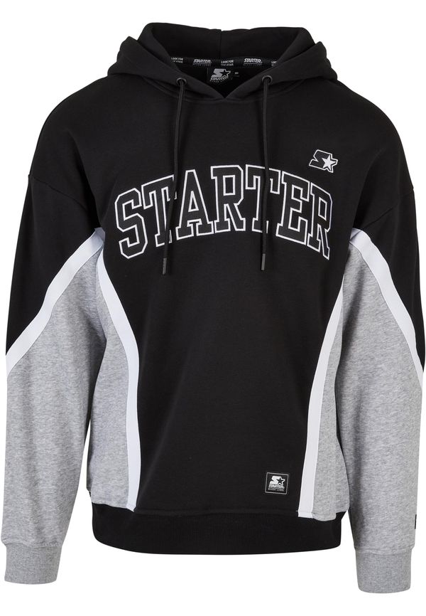 STARTER THROWBACK HOODY BLACK/HEATHERGREY