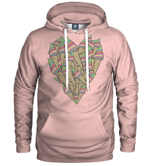 ALOHA FROM DEER UNISEX'S ICE-CREAM HEART HOODIE H-K AFD081