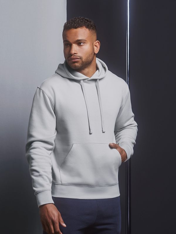LIGHT GREY MEN'S HOODIE AUTHENTIC RUSSELL