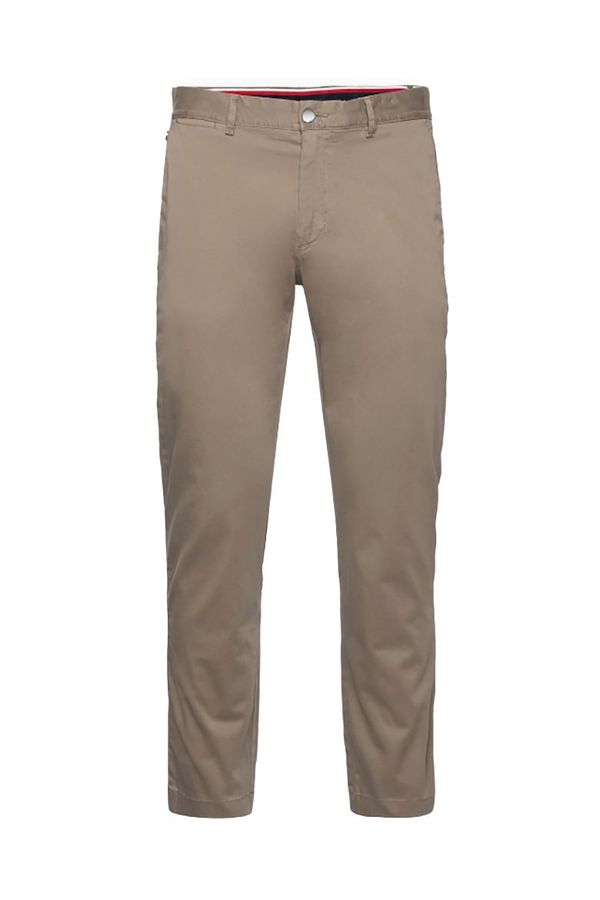 TOMMY HILFIGER TROUSERS - DENTON TH FLEX SATIN CHINO GMD BROWN