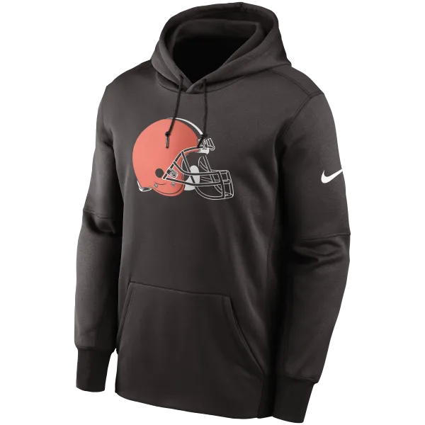 NIKE PRIME LOGO THERMA PULLOVER HOODIE CLEVELAND BROWNS MEN'S