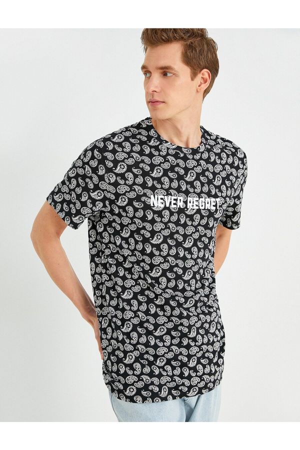 KOTON PRINTED PATTERNED T-SHIRT