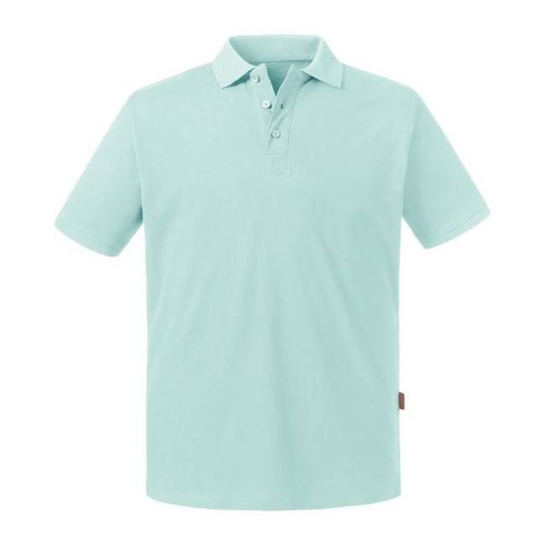 NIEBIESKA KOSZULKA MĘSKA POLO PURE ORGANIC RUSSELL