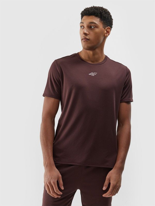 MEN'S SPORTS QUICK-DRYING T-SHIRT 4F - BROWN